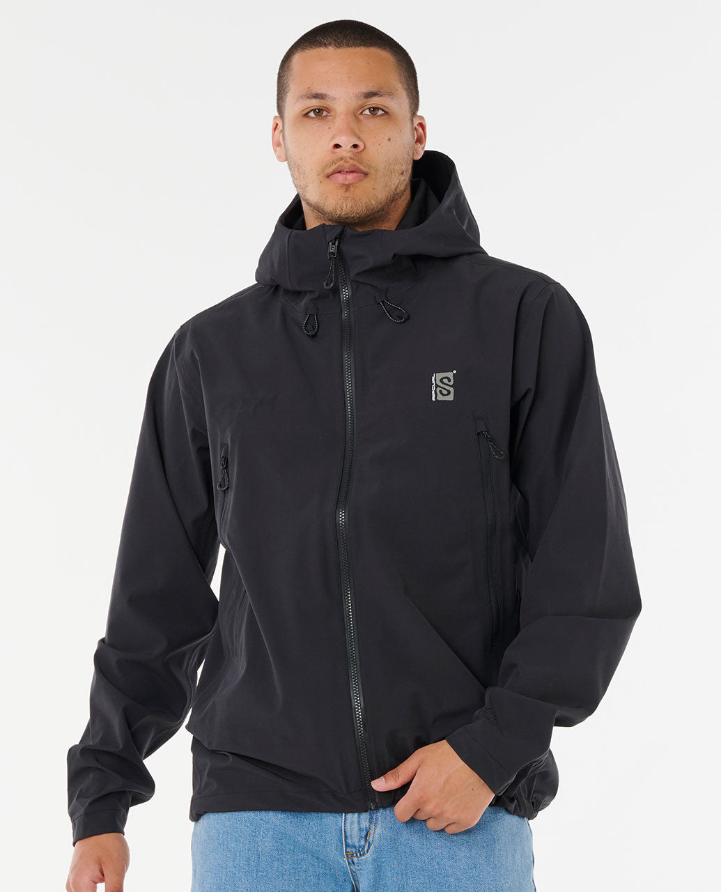 Anti-Series Search 10K/10K Spray Jacket - Black - Surf Clothing for ...