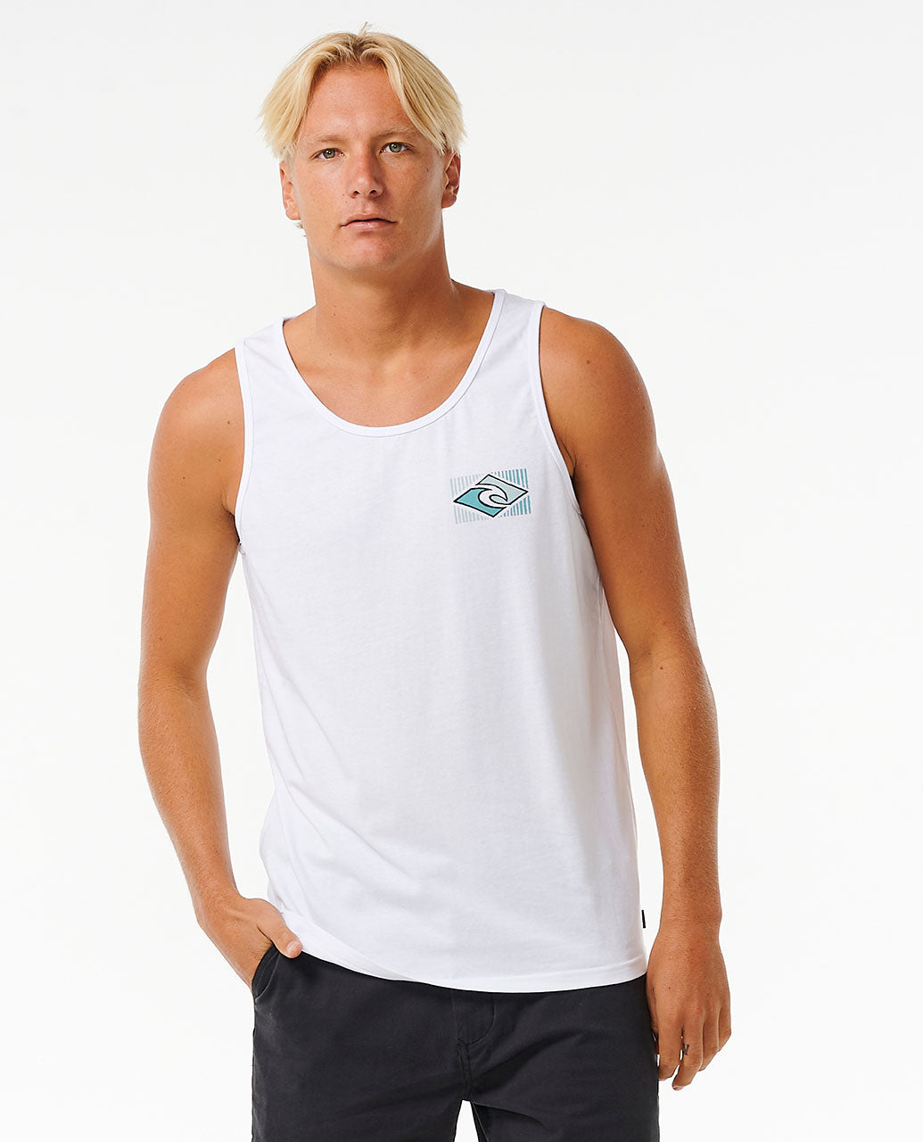 Traditions Tank - Optical White - Surf Clothing for mens – Rip Curl ...