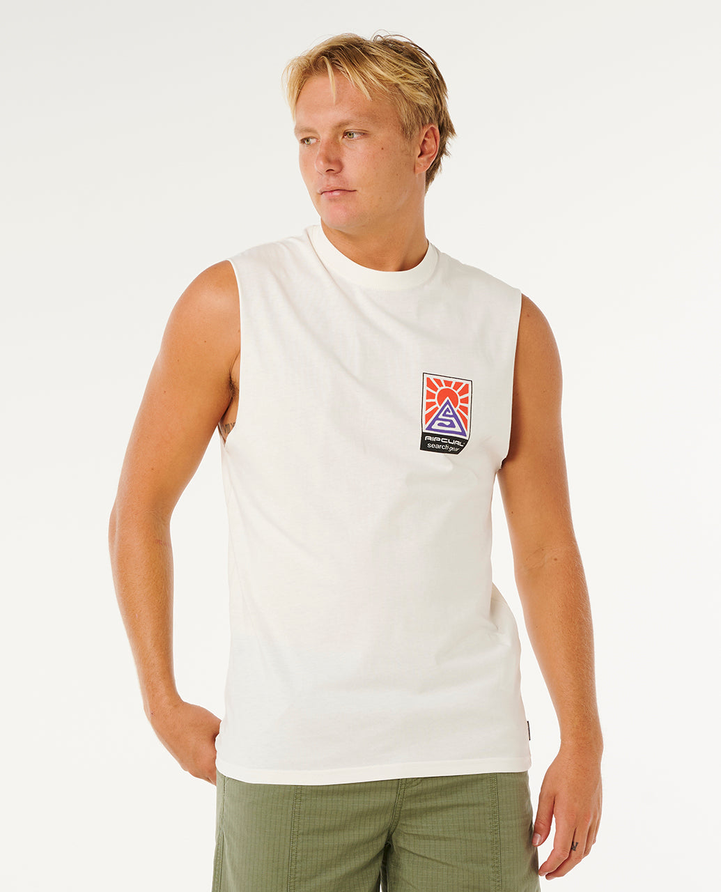 Search Dawn Muscle Tee - Bone - Surf Clothing for mens – Rip Curl Indonesia