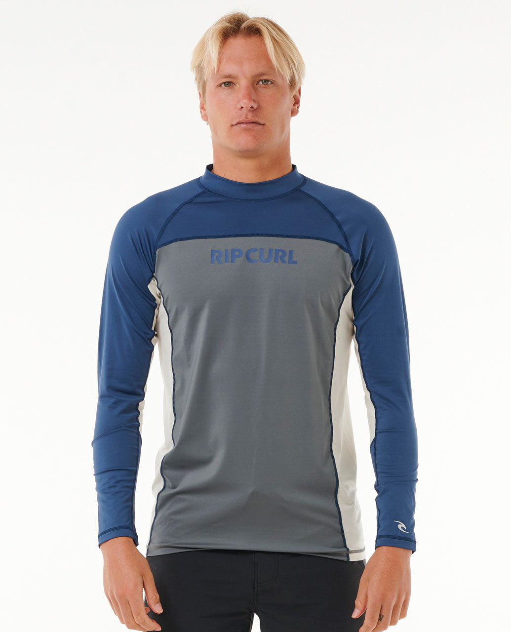 Drive UV Long Sleeve Rash Vest - Washed Navy - Surf Wetsuits for mens ...