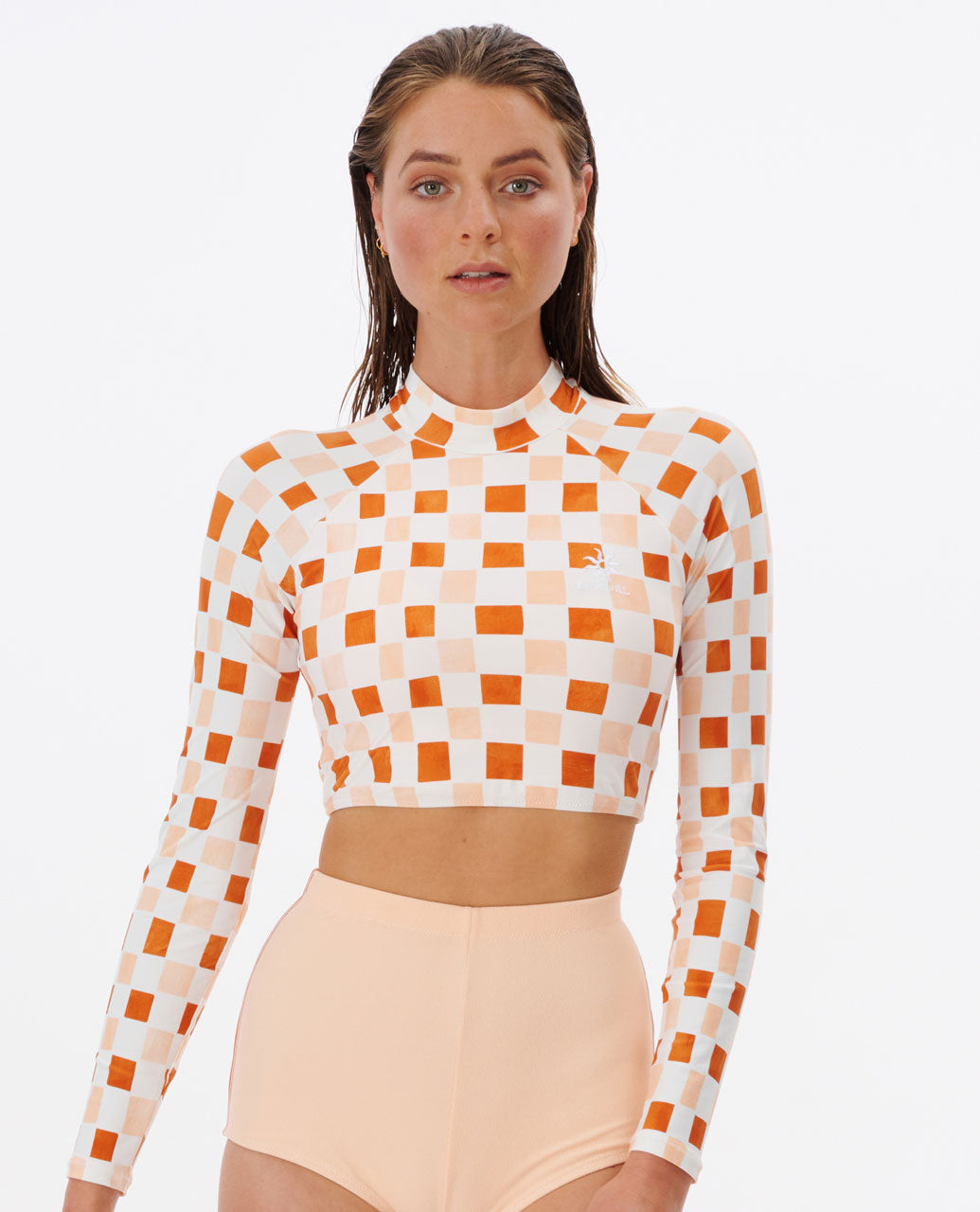 Surf Check Long Sleeve Crop Bikini Top - Surf Swimwear for womens – Rip ...