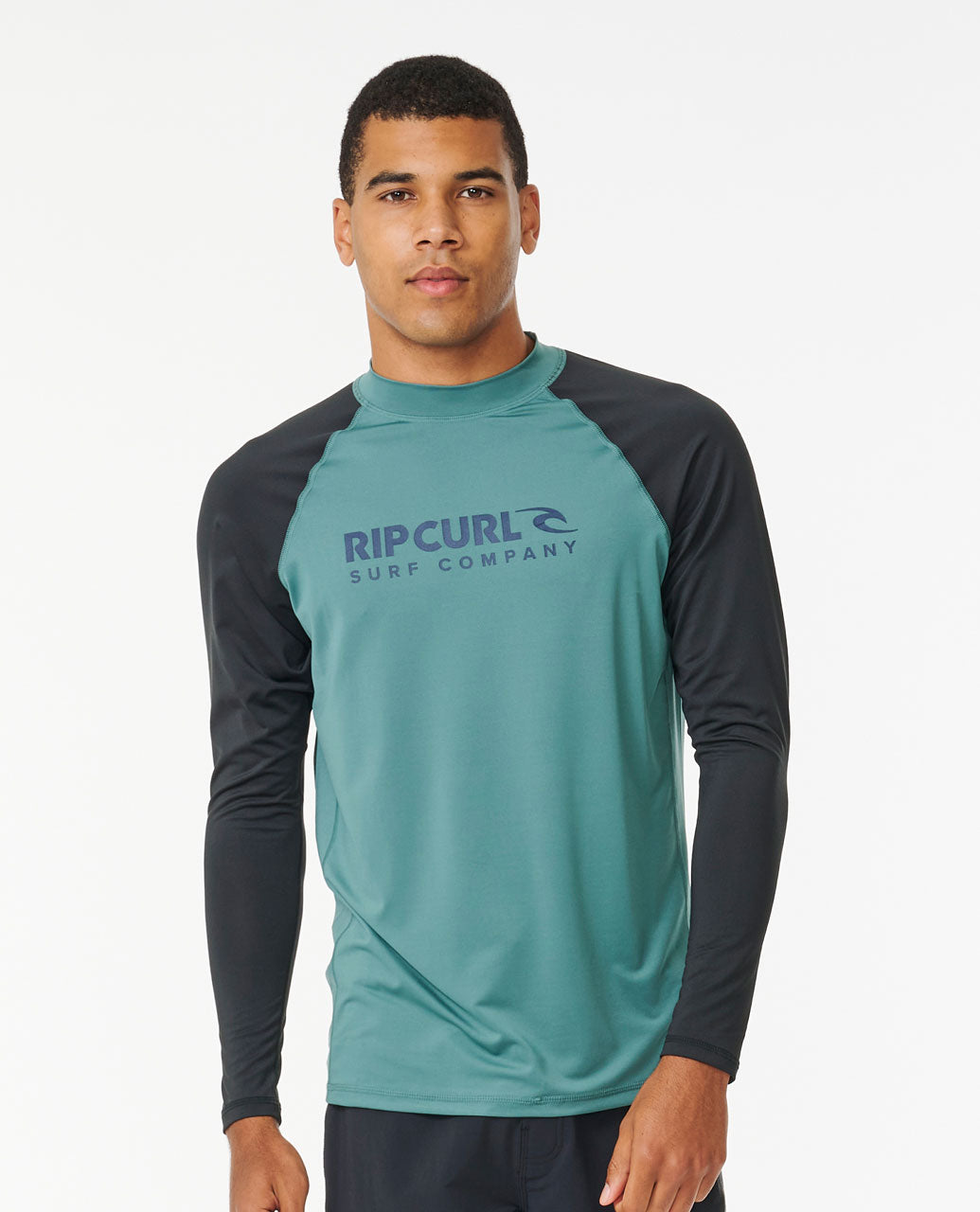 Shock UV Long Sleeve Rash Vest - Blue Stone - Surf Wetsuits for mens ...