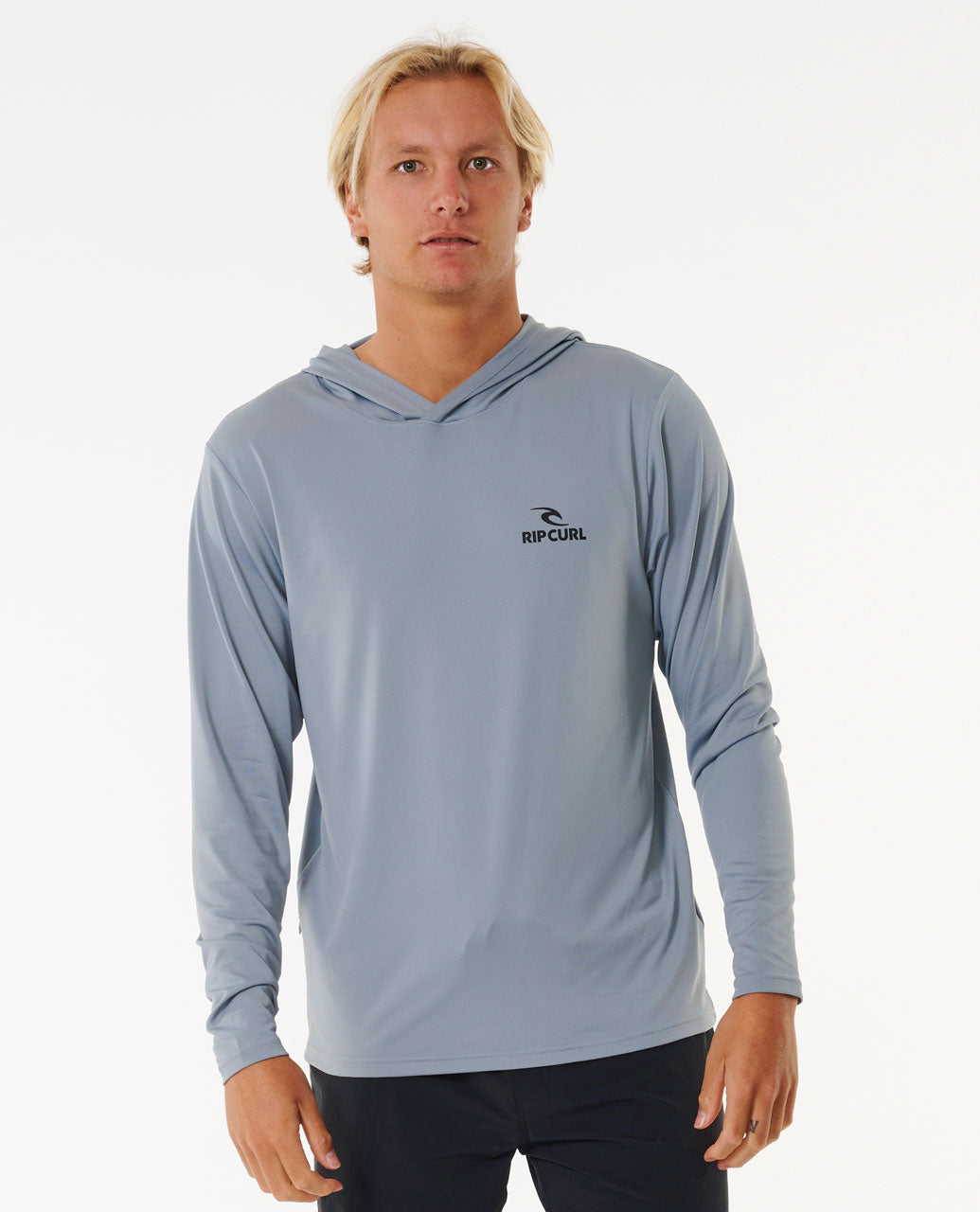 Stack UV Long Sleeve Hood Rash Vest - Surf Wetsuits for mens – Rip Curl ...